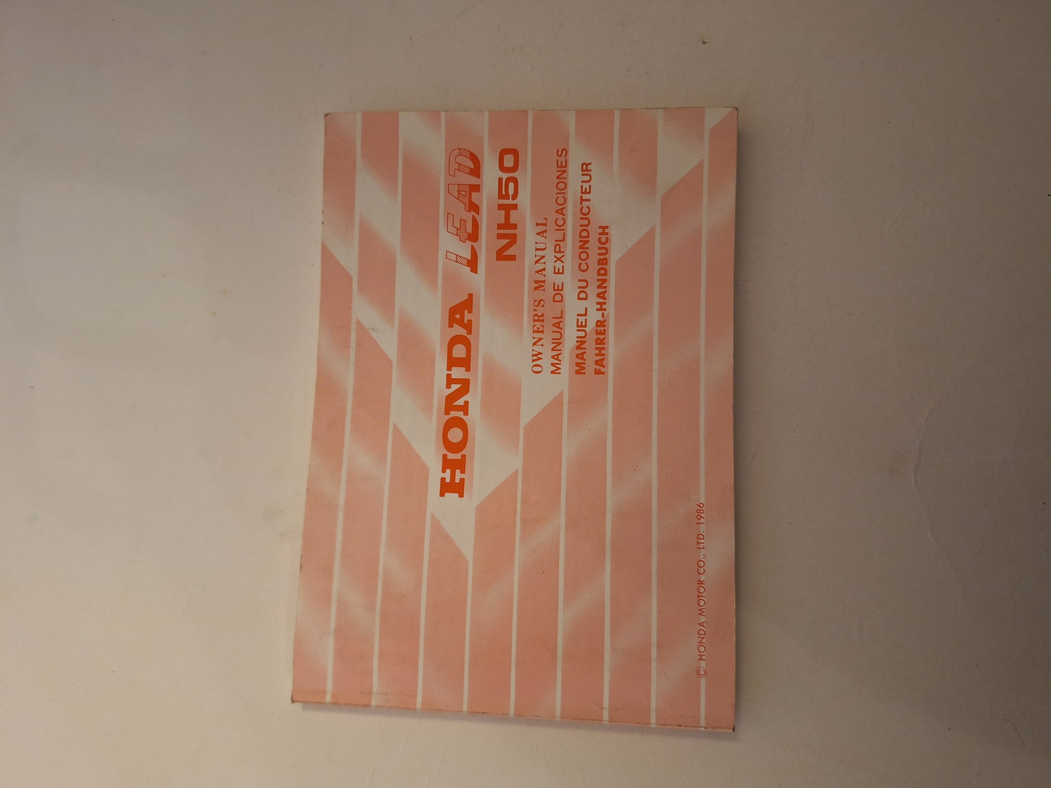 CLASSIC-BIKES. Fahrerhandbuch Honda NH50 LEAD